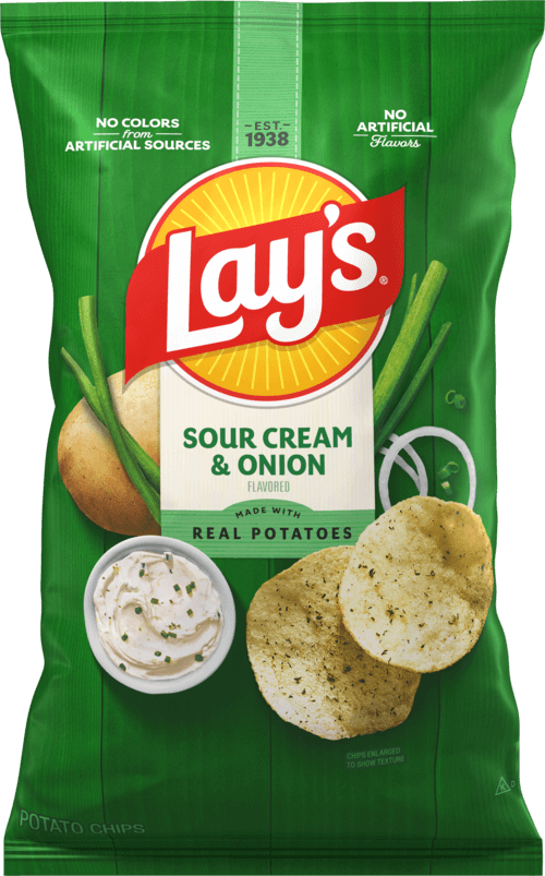 LAY'S® Sour Cream & Onion Flavored Potato Chips | Lay's
